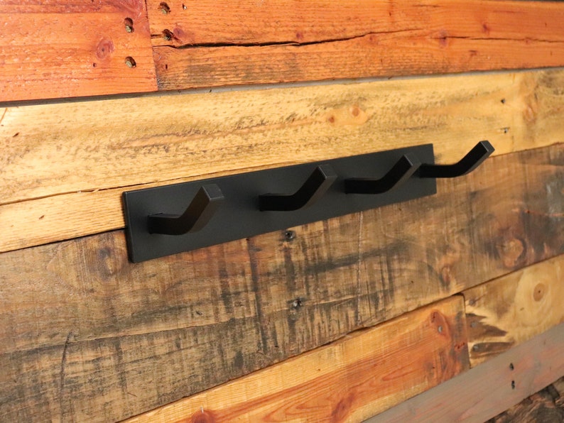 Minimalist Four Hook Coat Rack, Metal Wall Hooks, Wall Mounted Hook ...