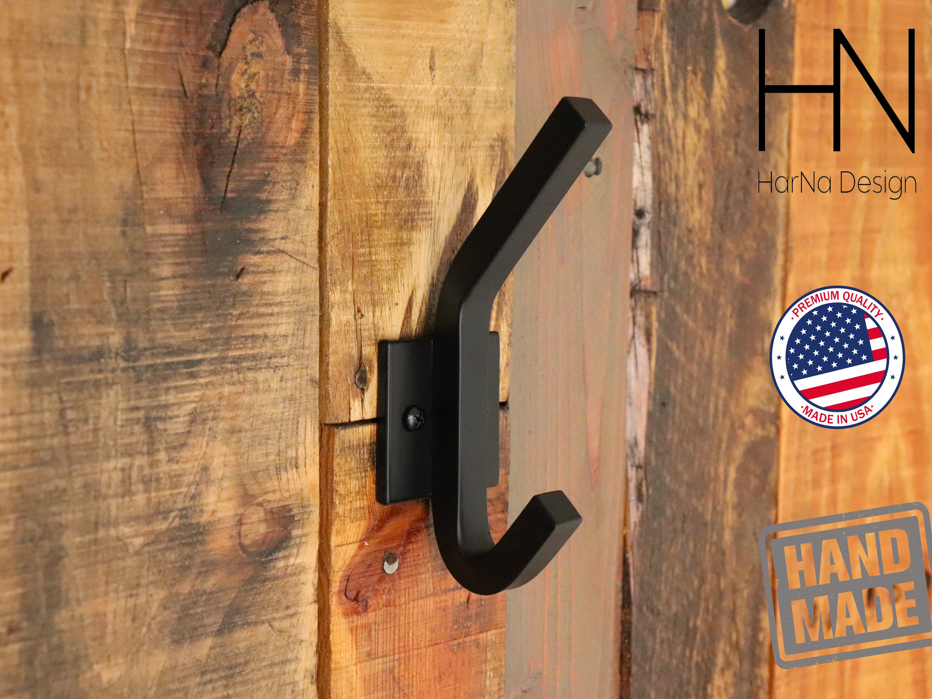 Modern Double Hook Coat Hanger, Metal Wall Hooks, Wall Mounted Hook ...