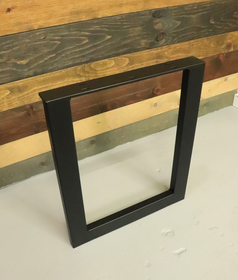 Steel Table Leg 2x1 U Wide Shape Mid Century Modern Industrial Table ...