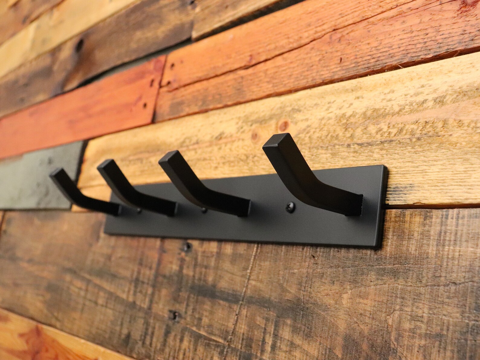 Minimalist Four Hook Coat Rack, Metal Wall Hooks, Wall Mounted Hook ...