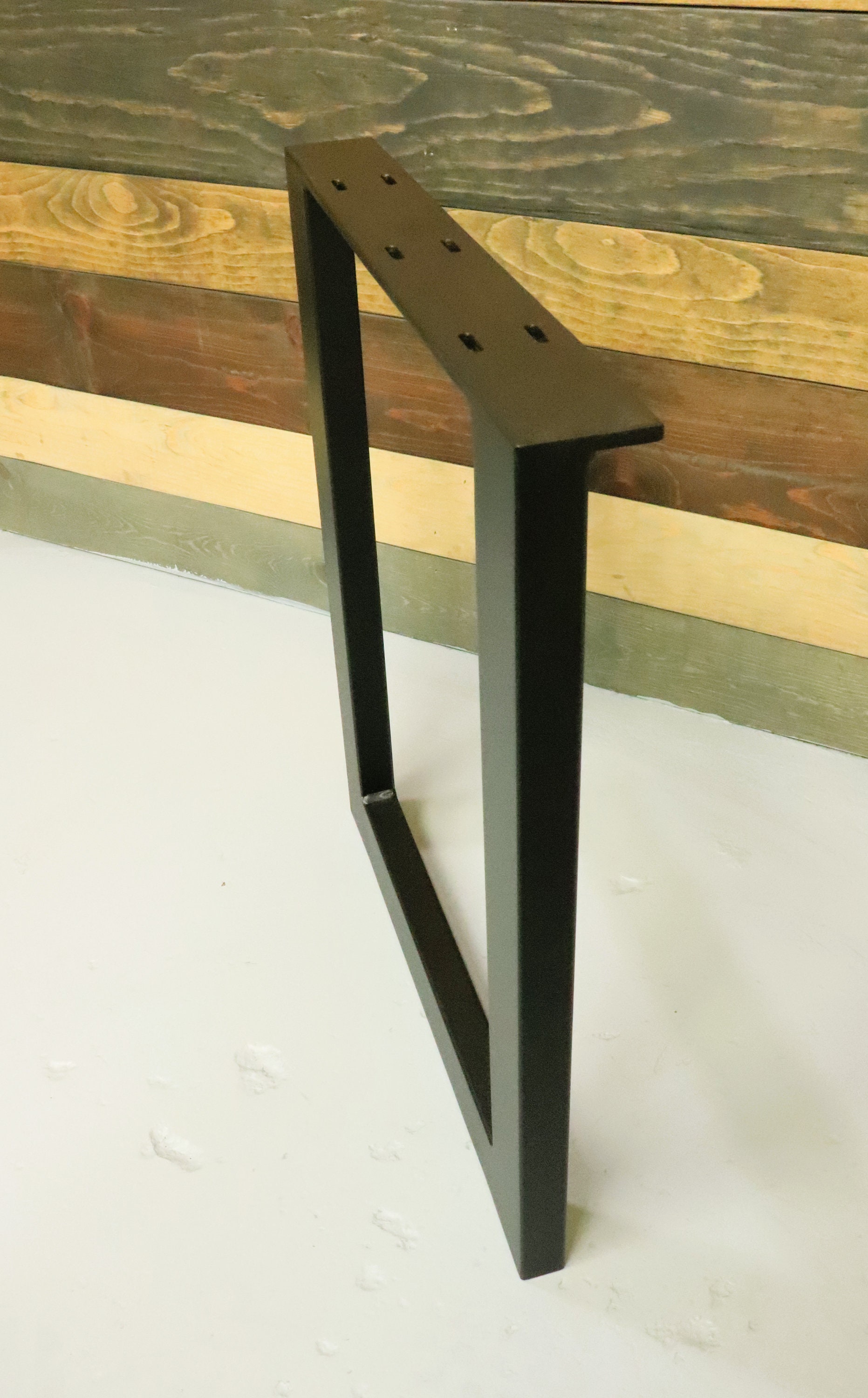 Steel Table Leg 2x1 U Wide Shape Mid Century Modern Industrial Table ...