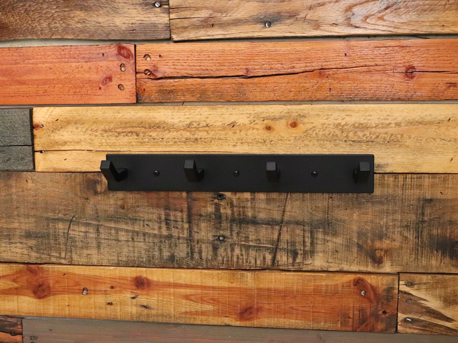 Minimalist Four Hook Coat Rack, Metal Wall Hooks, Wall Mounted Hook ...