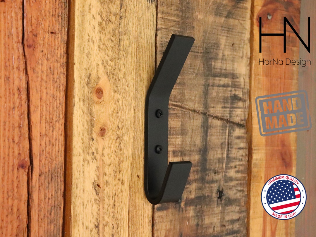 Minimalist Double Hanger, Wall Mounted Hook, Mudroom Entry, Coat Hooks ...