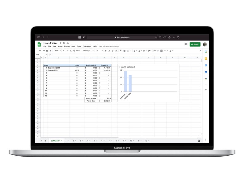 Google Sheets Employee Hours Tracker for Businesses and Employees ...
