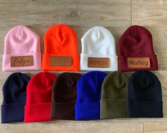 Personalized Dog Beanies, Custom Personalized Beanie Hats With Leather ...