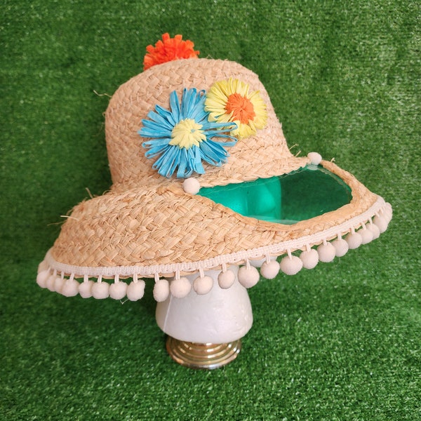 Tiki Straw Hat - Etsy