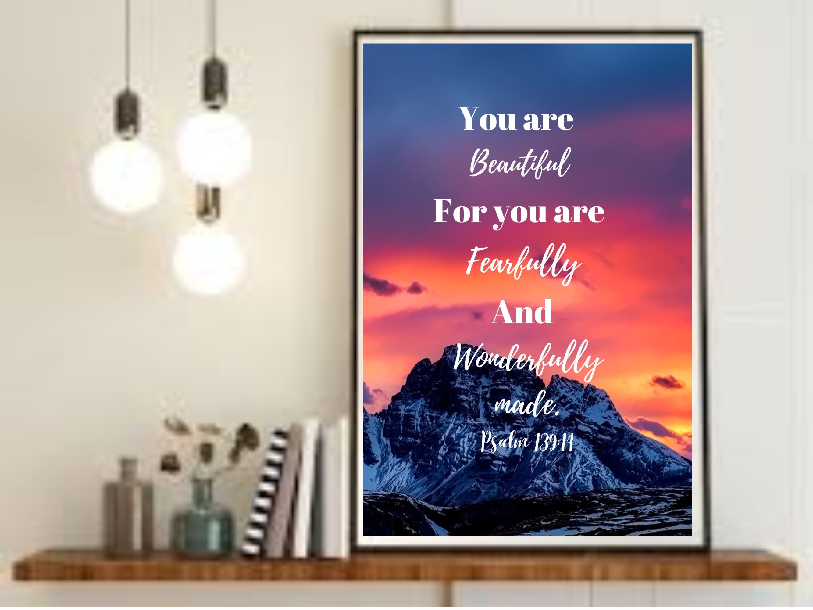 Psalm 139:14, Bible Verse Wall Art, Printable Wall Art, Home Decor ...