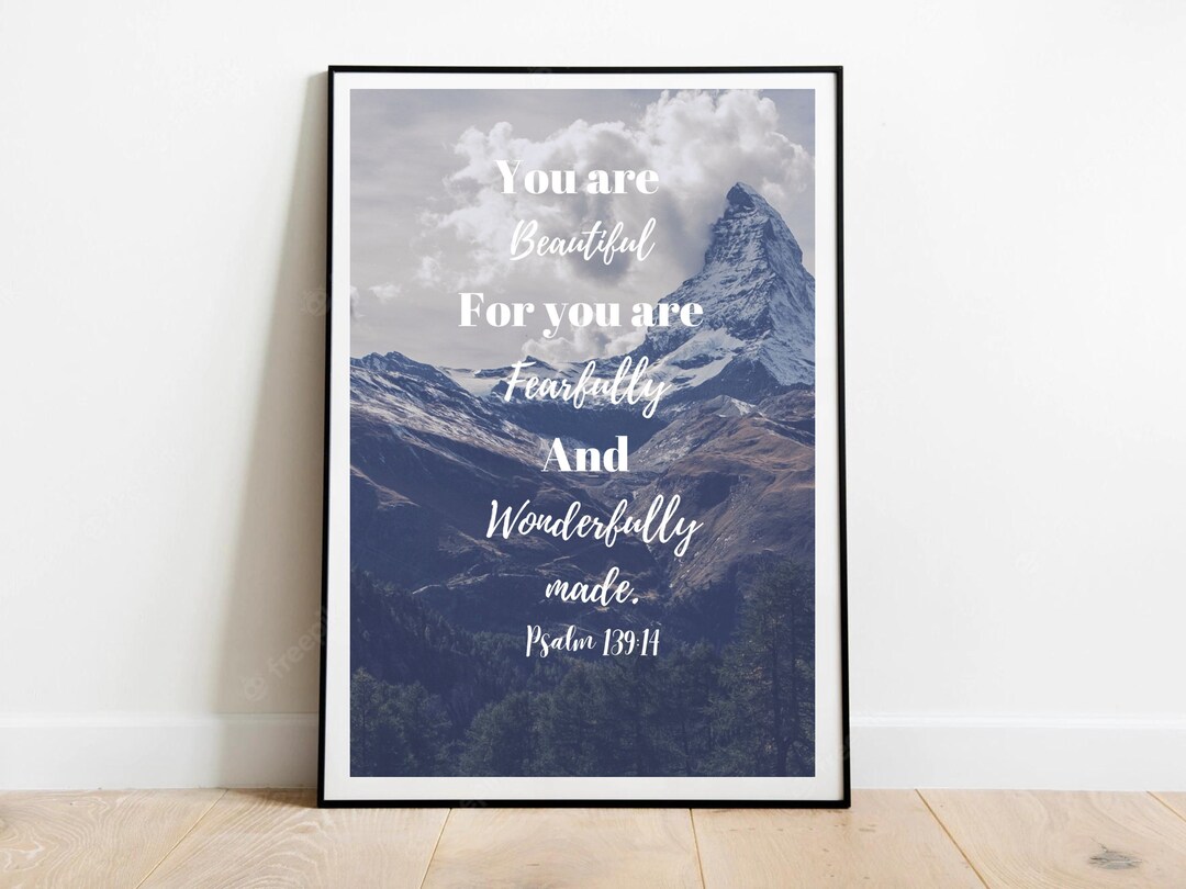 Psalm 139:14, Bible Verse Wall Art, Printable Wall Art, Home Decor ...
