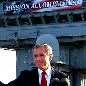 Mission Accomplished Vinyl Banner 8ft X 1ft Replica From George Bush ...