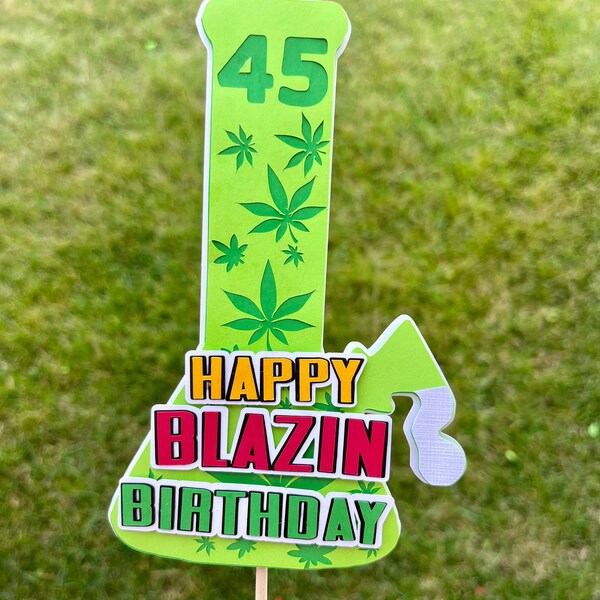 Weed Cake Topper - Etsy