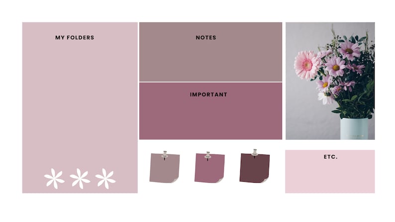 Minimalist Desktop Wallpaper / Organizer | Editable Canva | Computer/pc ...