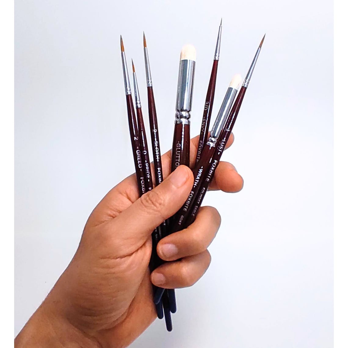FOXBITE Kolinsky Sable Set Brushes for Miniature Painting Modeling ...