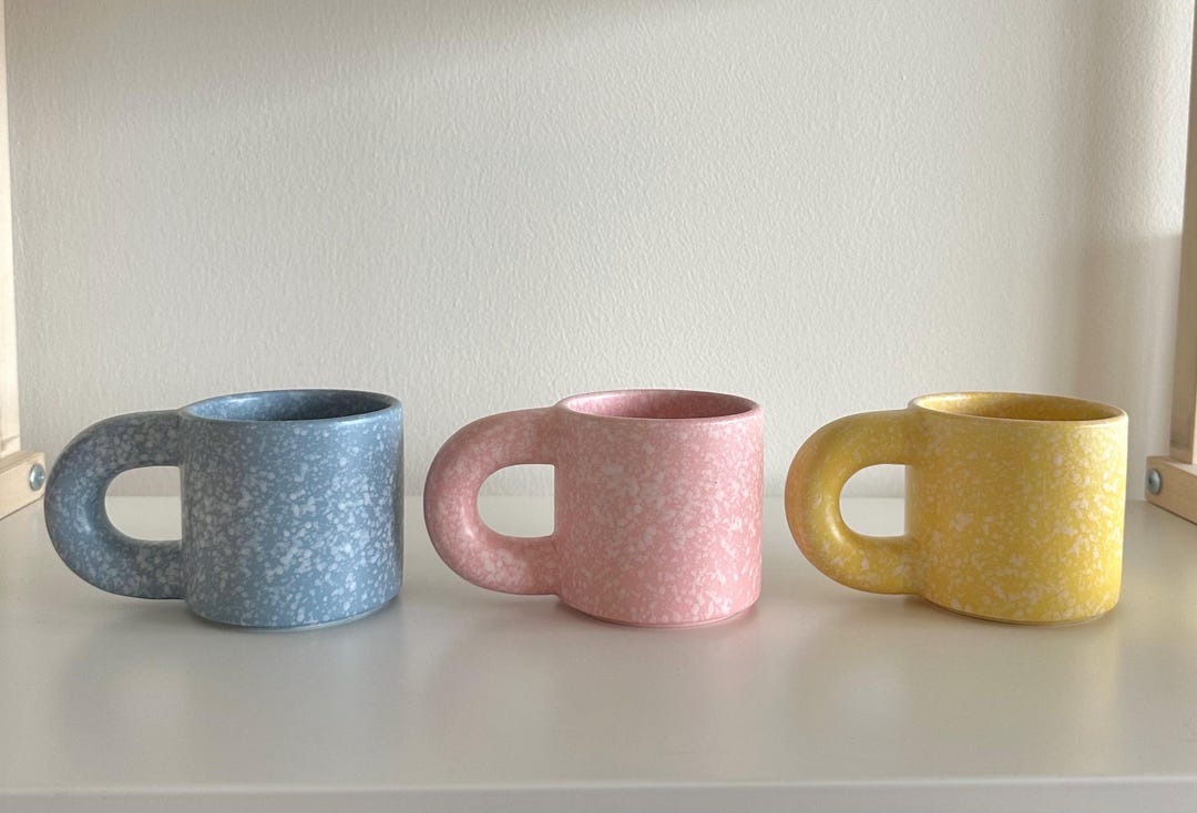 Ceramic Speckled Chunky Mug, Retro Ceramic Coffee Mug - Etsy