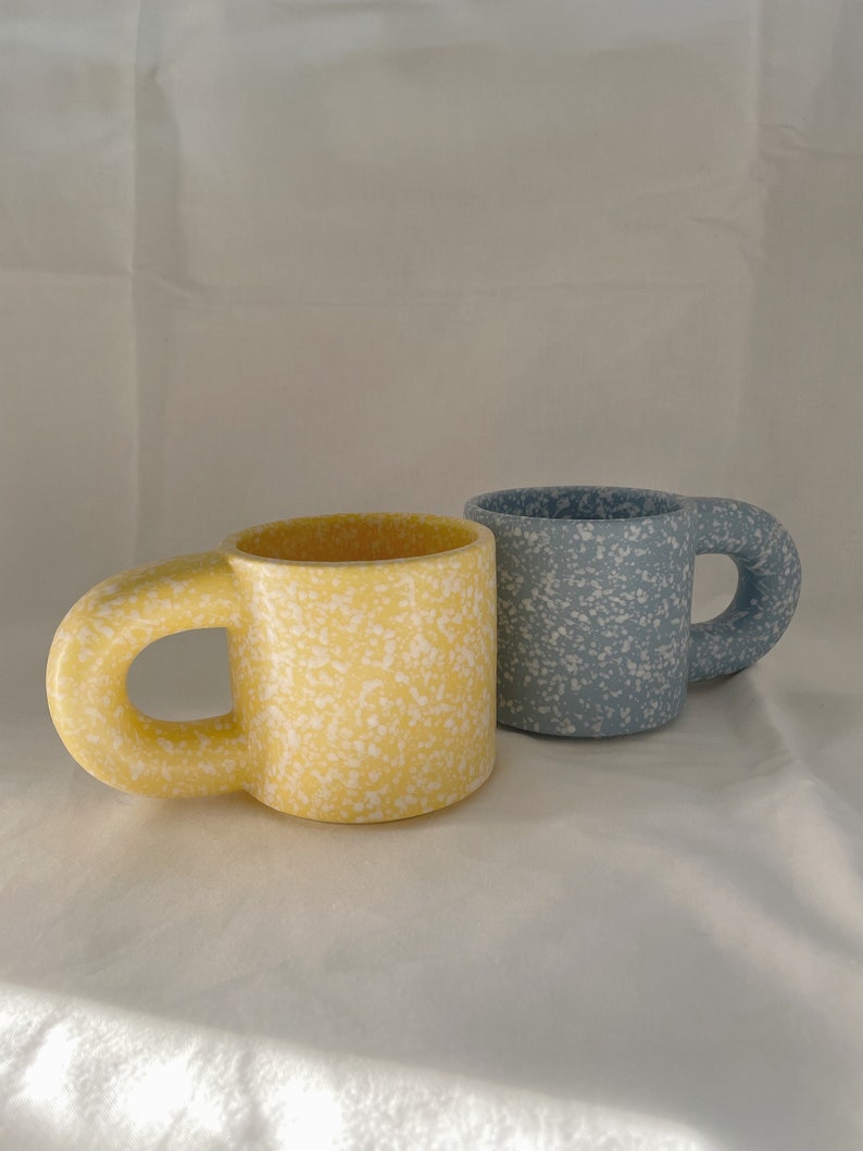Ceramic Speckled Chunky Mug, Retro Ceramic Coffee Mug - Etsy