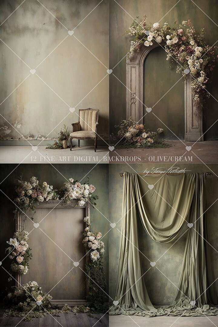 12 Fine Art Digital Backdrops, Portrait & Maternity Photography ...