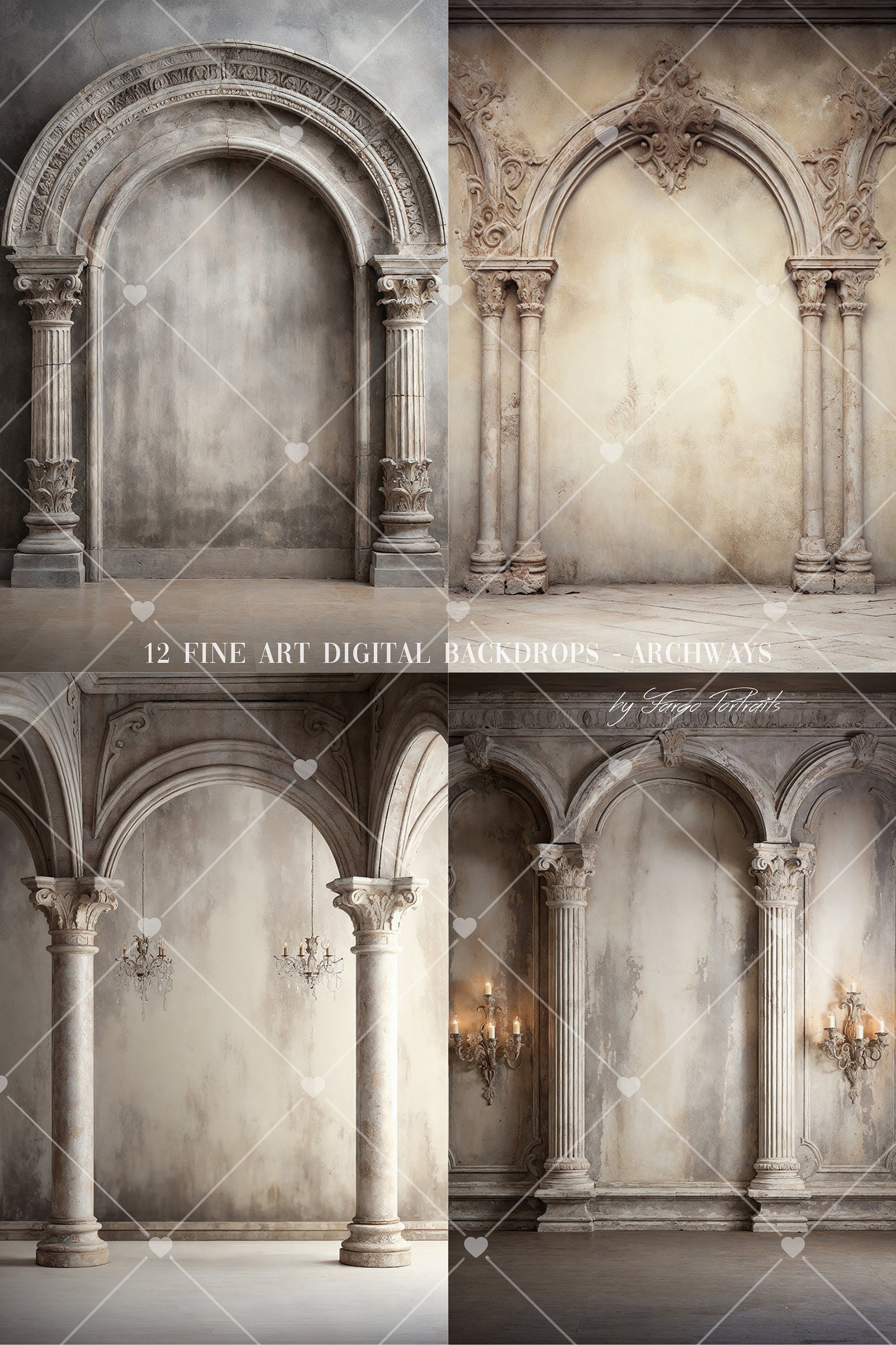 12 Fine Art Digital Backdrops, Portrait & Maternity Photography ...