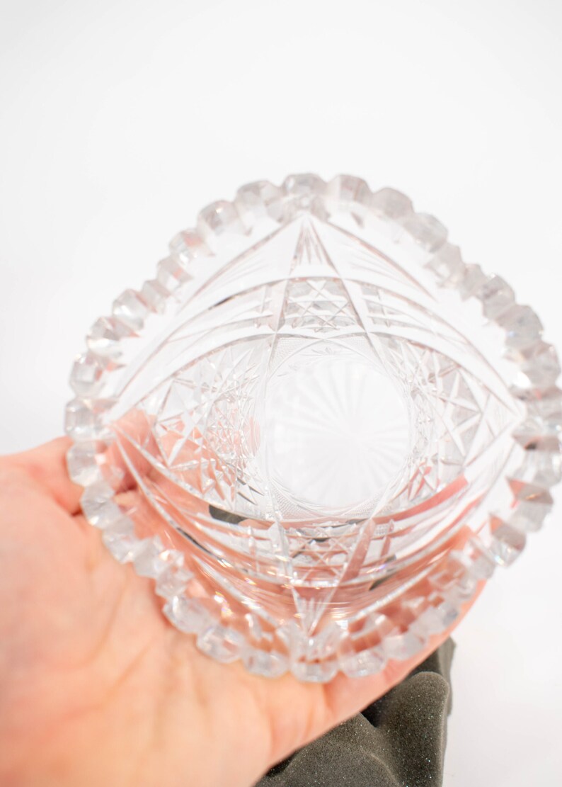 ABP Tall Lead Cut Crystal Vase - Etsy