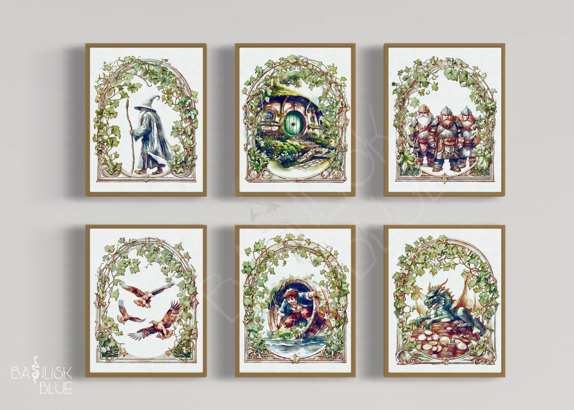 Lotr Inspired Nursery Art - Medieval Fantasy Wall Art - Rustic Nursery ...