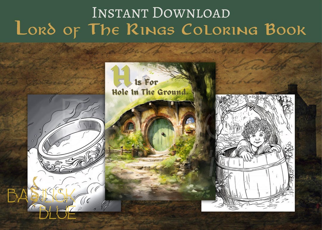 Printable Lotr Inspired Coloring Book for Kids - ABC Coloring Book ...