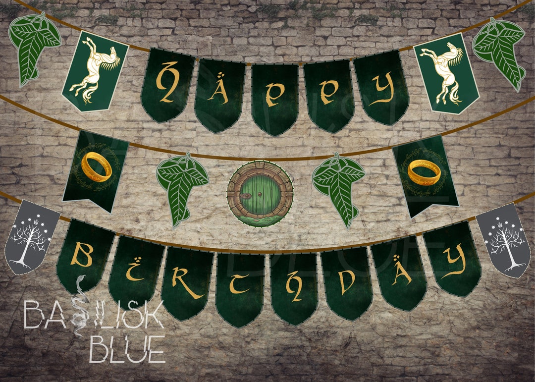 Printable Fantasy Birthday Banner - Medieval Birthday Sign - One ...