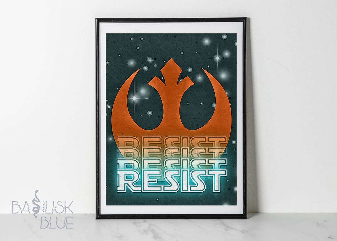 Vintage Resistance Poster - Wars Stars Retro Poster - Resist Poster ...