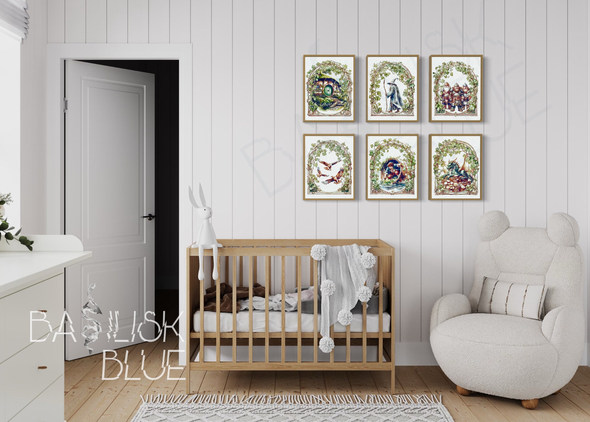 Lotr Inspired Nursery Art - Medieval Fantasy Wall Art - Rustic Nursery ...