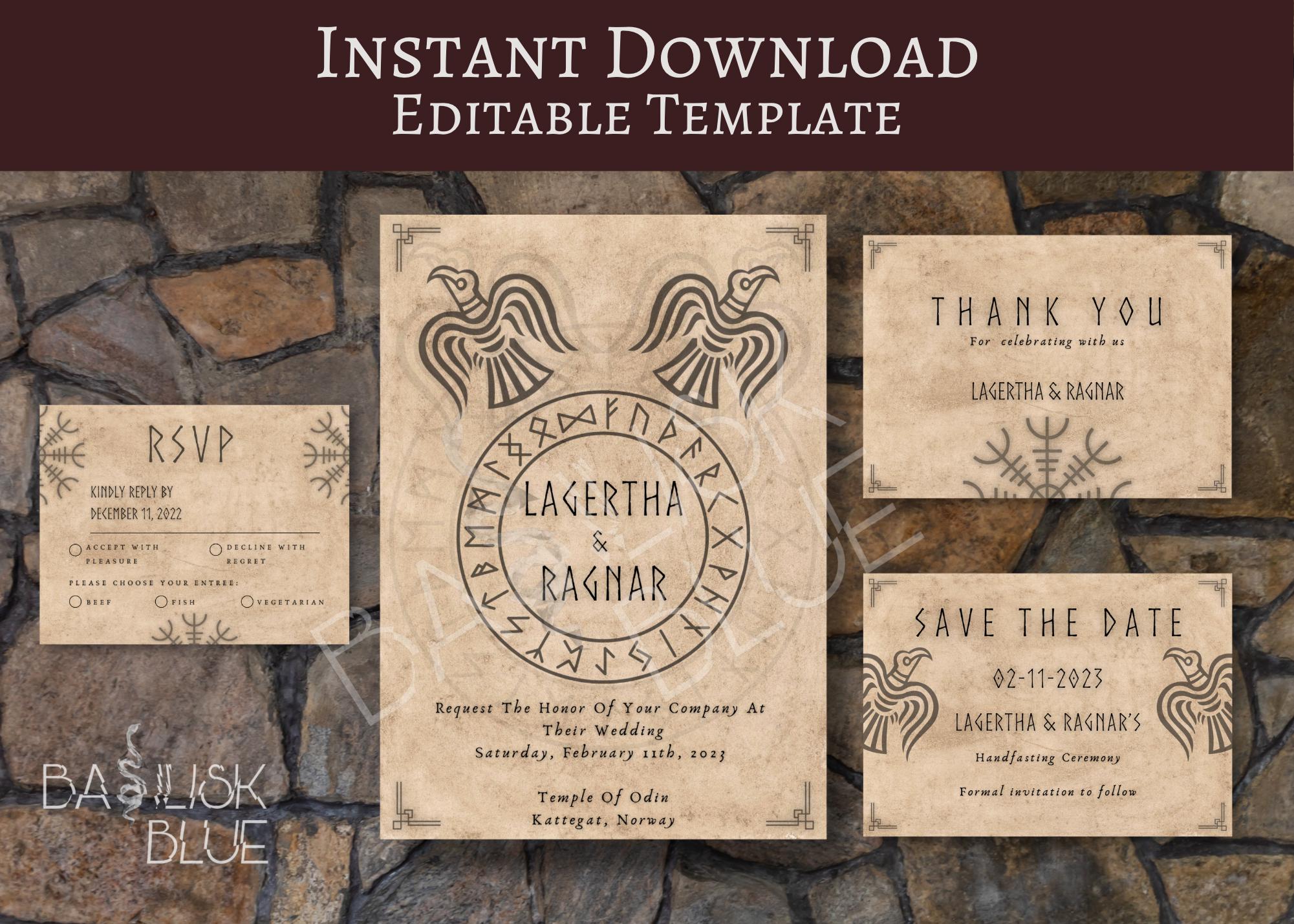 Viking wedding invitation 60 photos - Astyledwedding.com