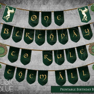 Fantasy Birthday Bundle, Hobbitcore Party, Medieval Party Decorations ...
