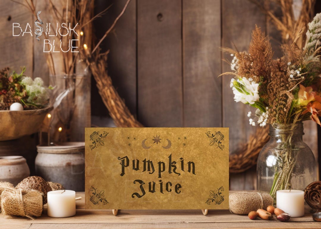 Potter Food Tent Template - Wizard Place Card - Potter Party ...