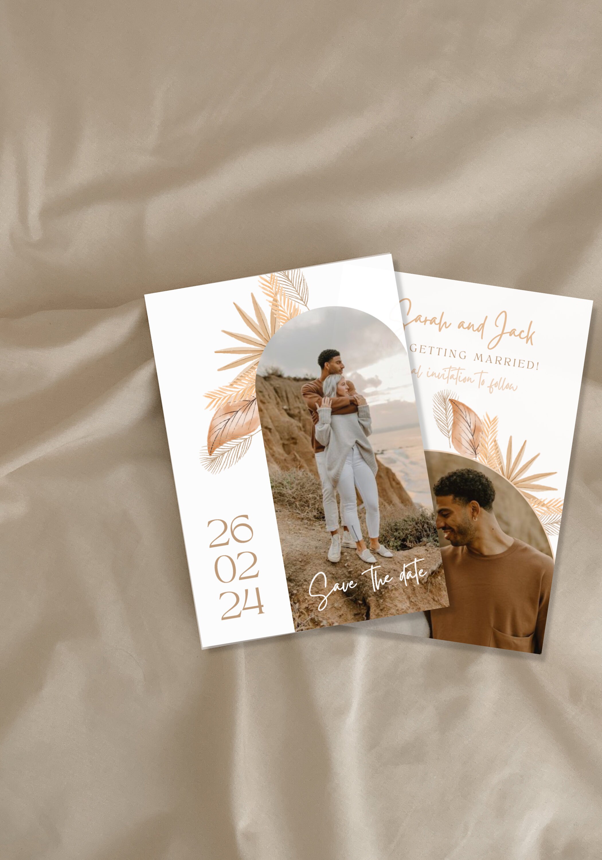 Pampas Boho Save the Date Template Modern Save the Date - Etsy