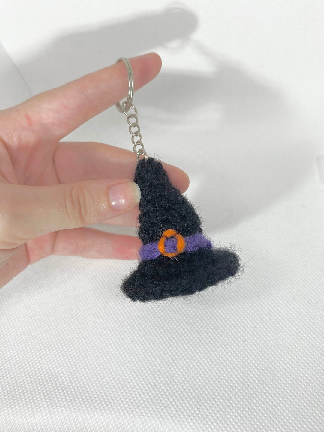 Crocheted Witch Hat Keychain: Halloween Amigurumi Charm - Etsy
