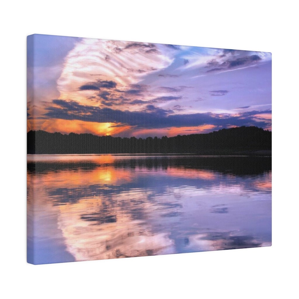 Lake Sunset Wall Art Relaxing Art Print Modern Sunset Prints Sunset ...