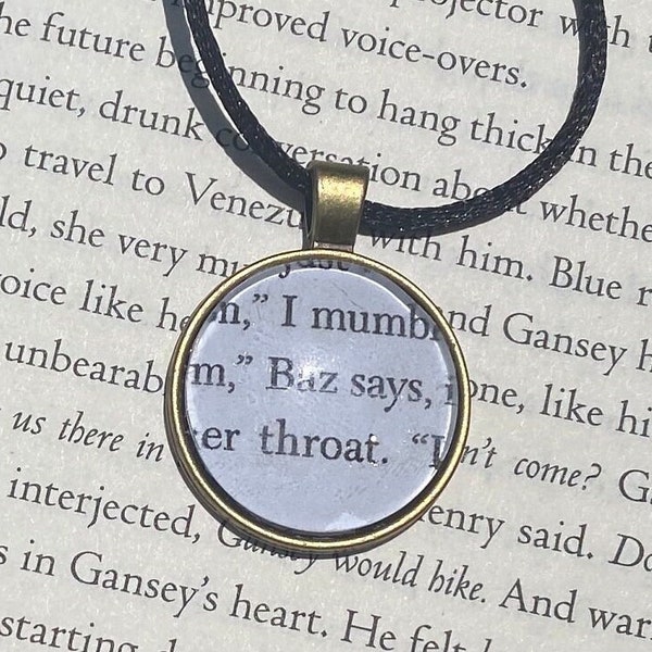 Book Page Necklace - Etsy