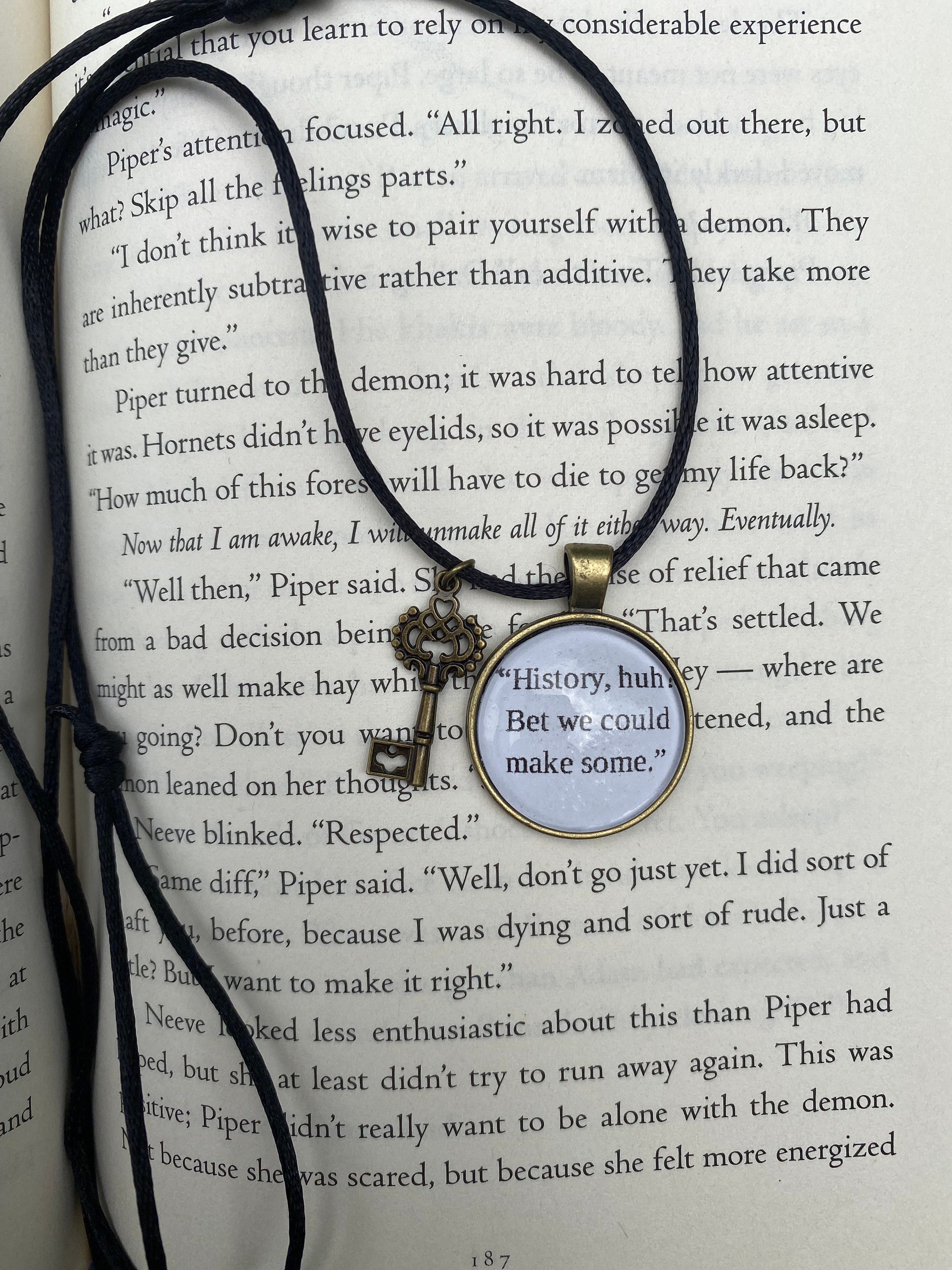 Red White and Royal Blue History Huh Book Page Necklace With - Etsy