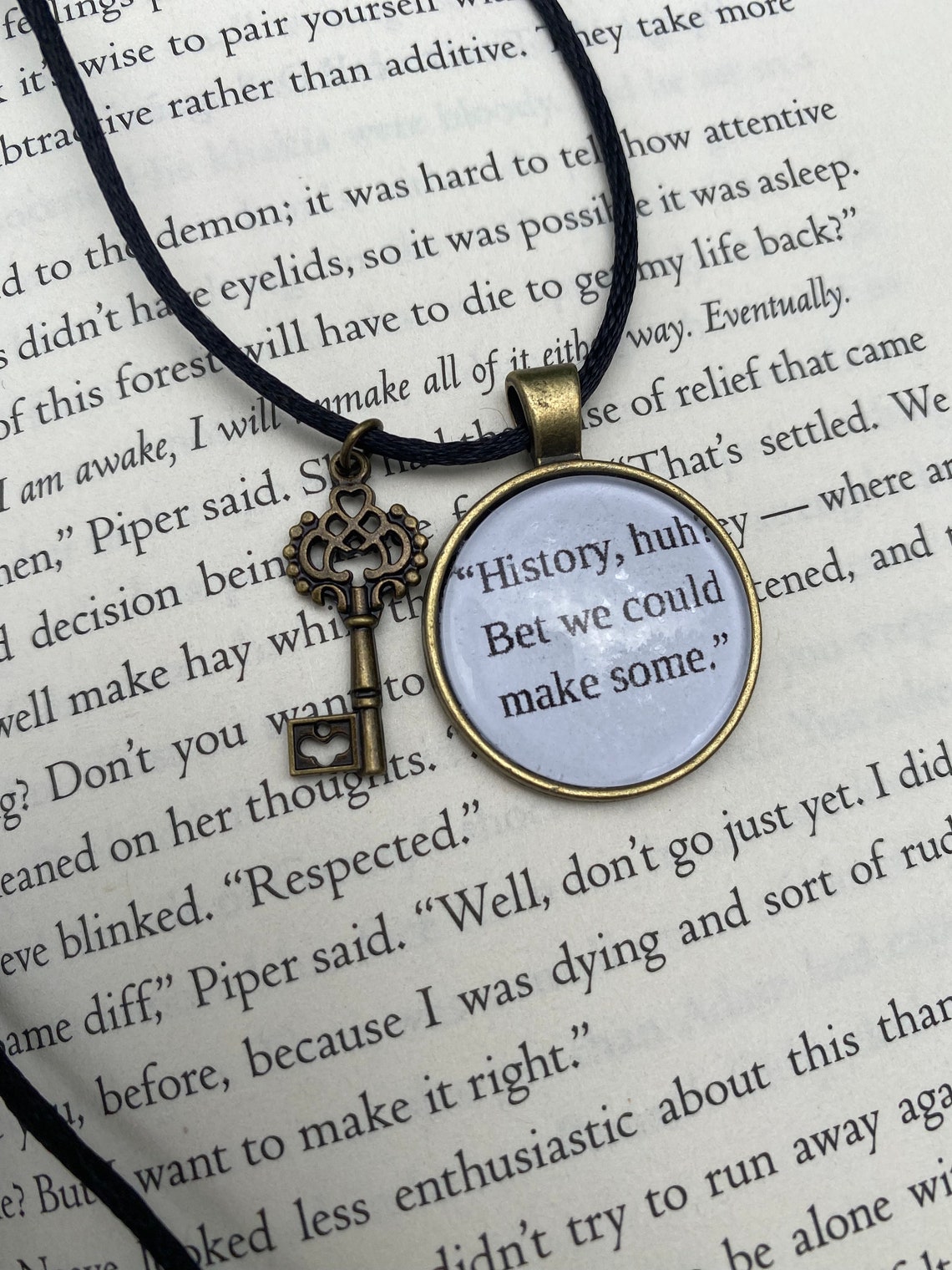 Red White and Royal Blue History Huh Book Page Necklace With - Etsy