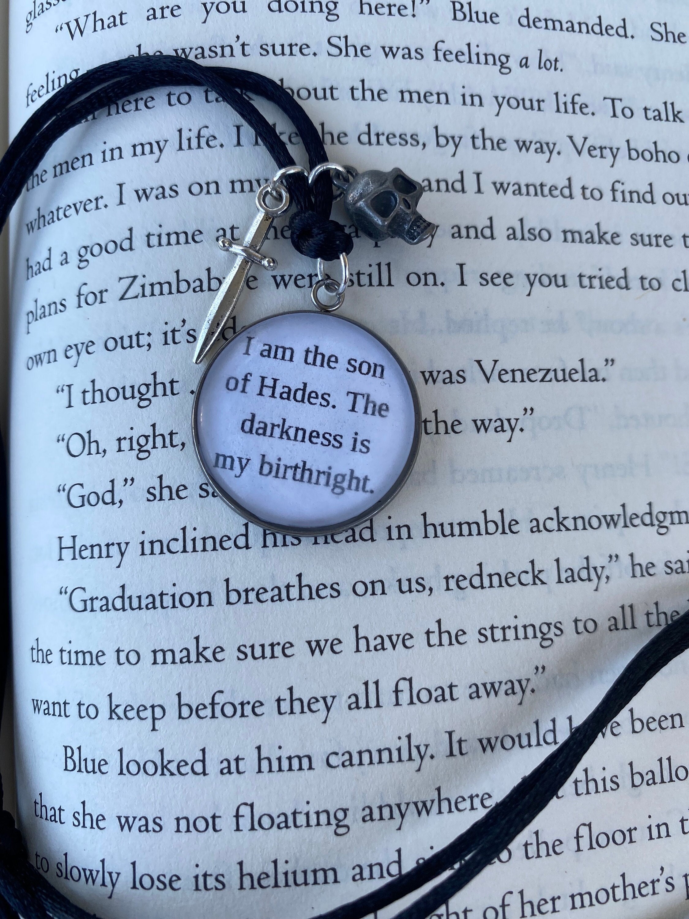 Nico Di Angelo Charm Necklace Percy Jackson Handmade Book - Etsy