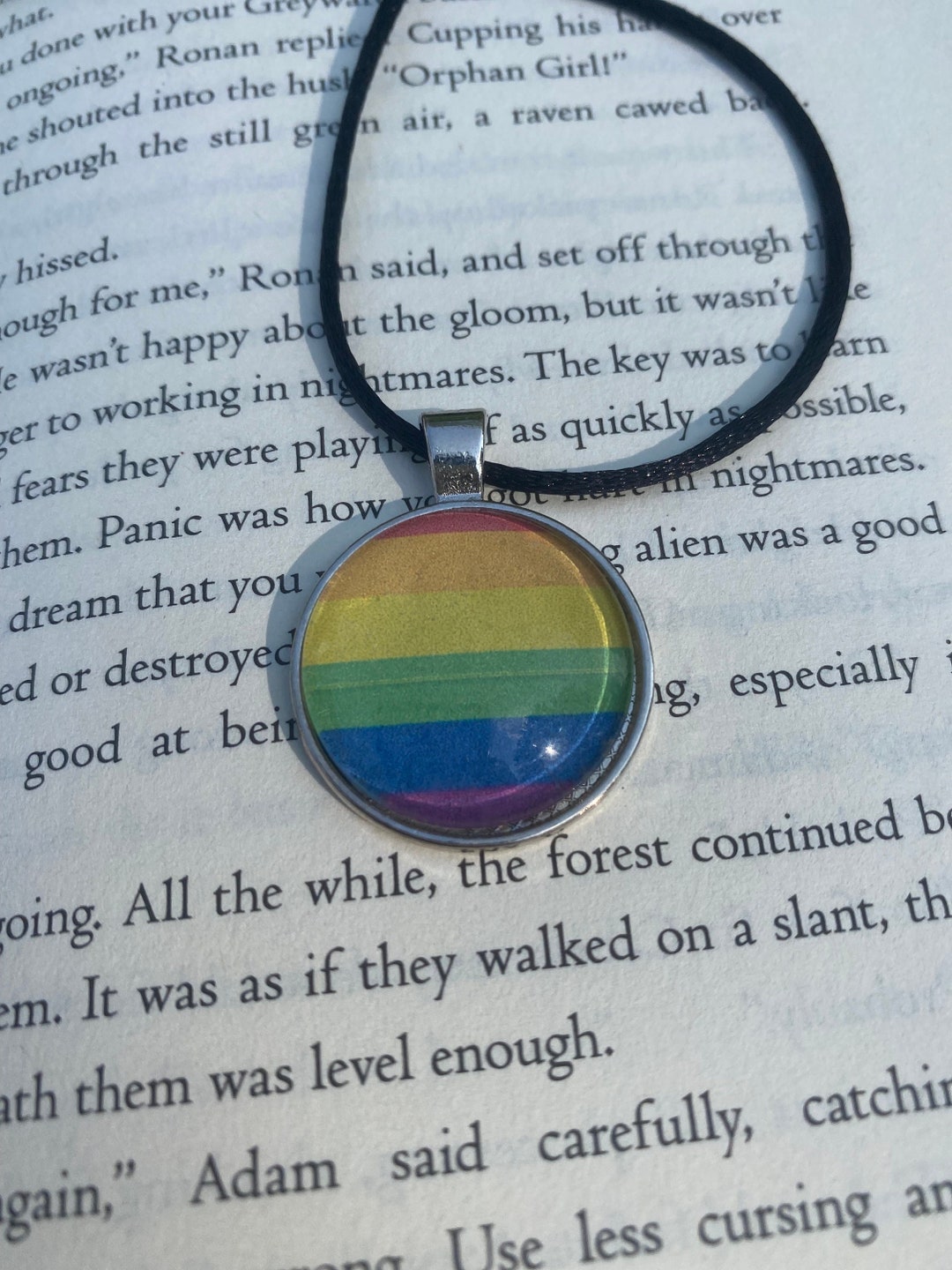 LGBTQIA Pride Flag Necklace Handmade LGBT Pride Necklace Adjustable ...