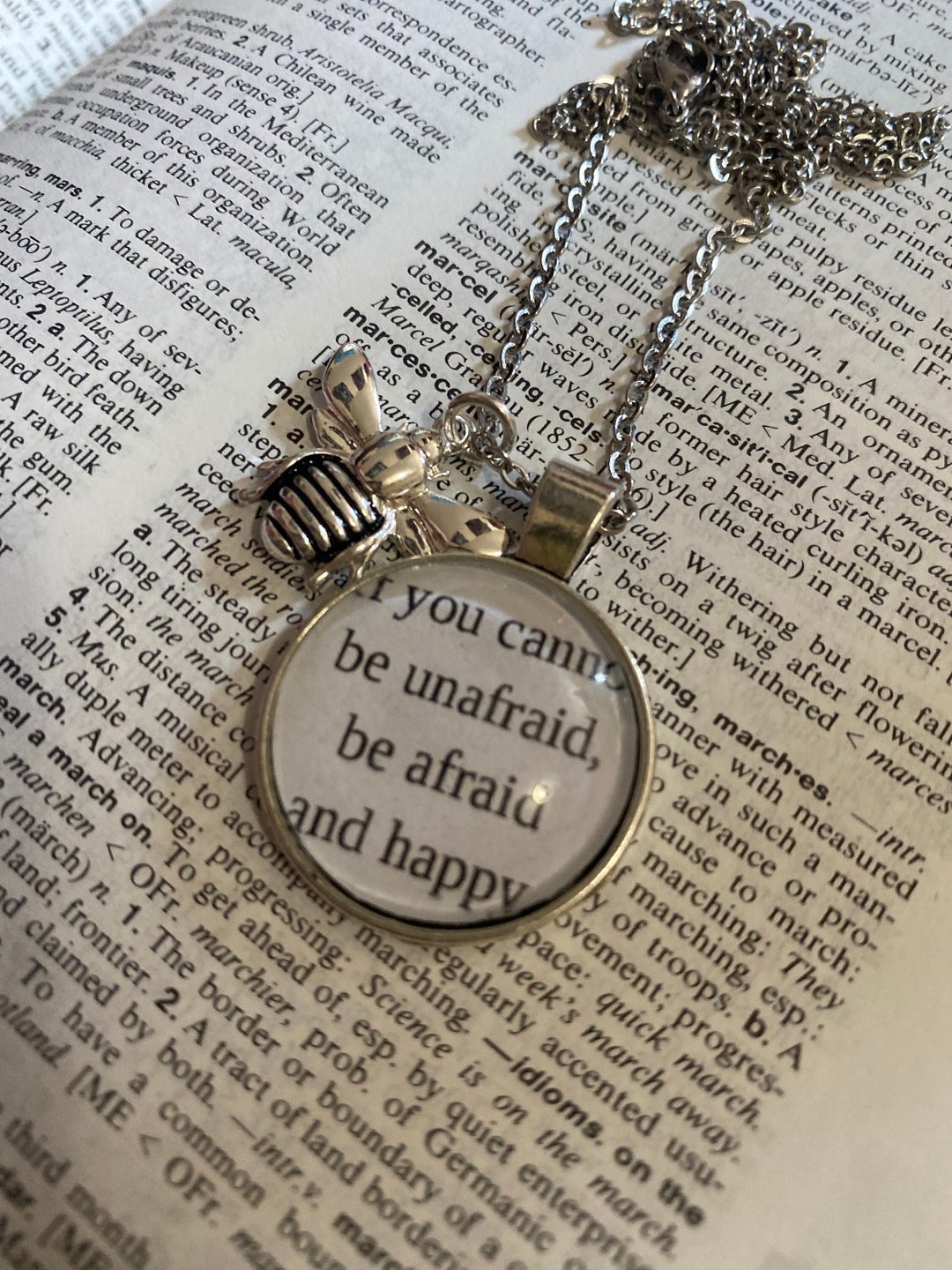 The Raven Cycle Book Quote Necklace, Handmade Unique Book Charm ...