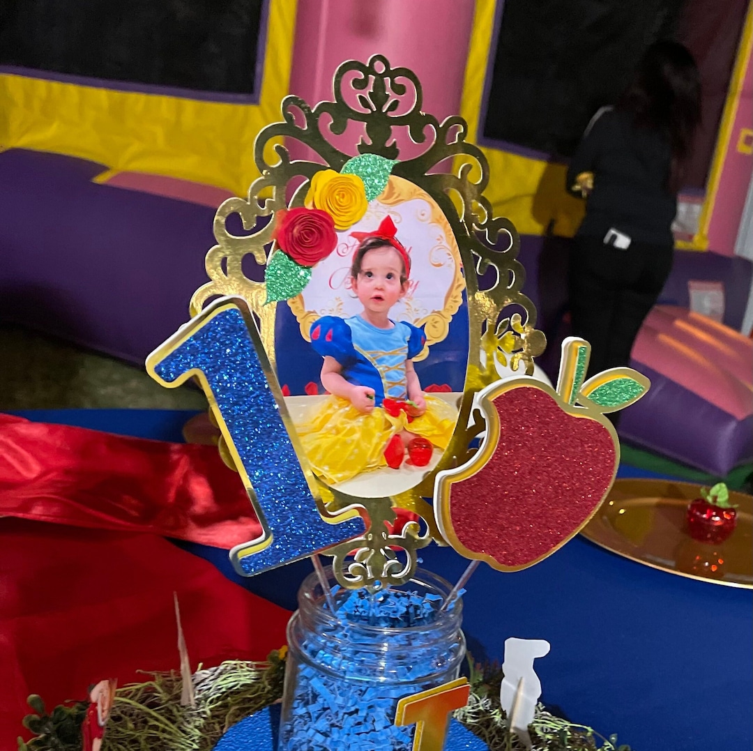 Snow White Centerpiece With Picture - Etsy