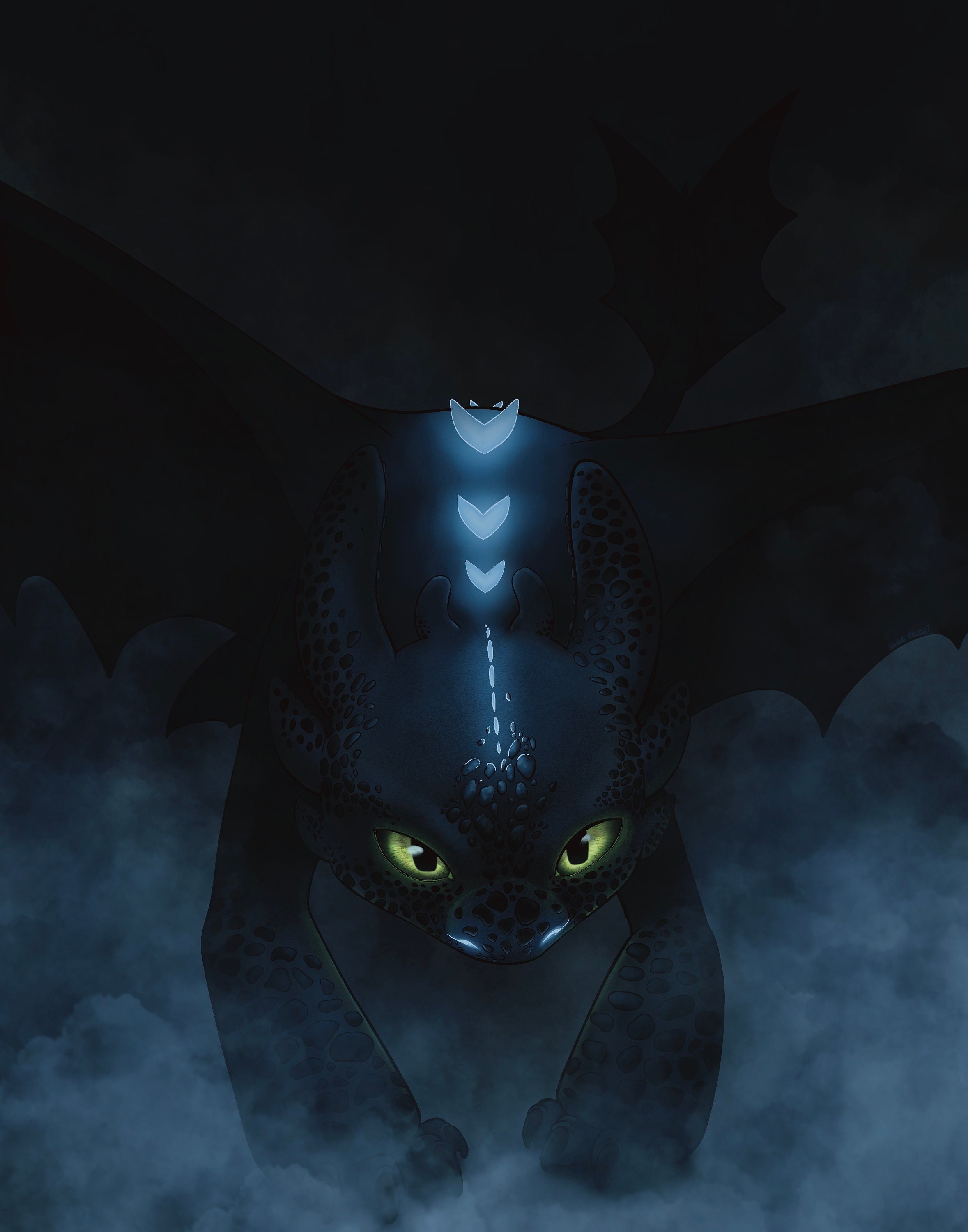 Toothless Dragon Digital Poster - Etsy