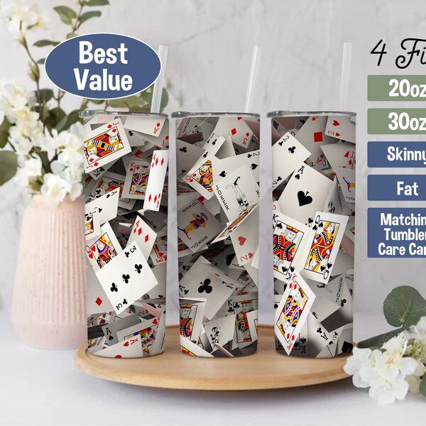 Tumbler Wrap 3d Playing Cards - Etsy
