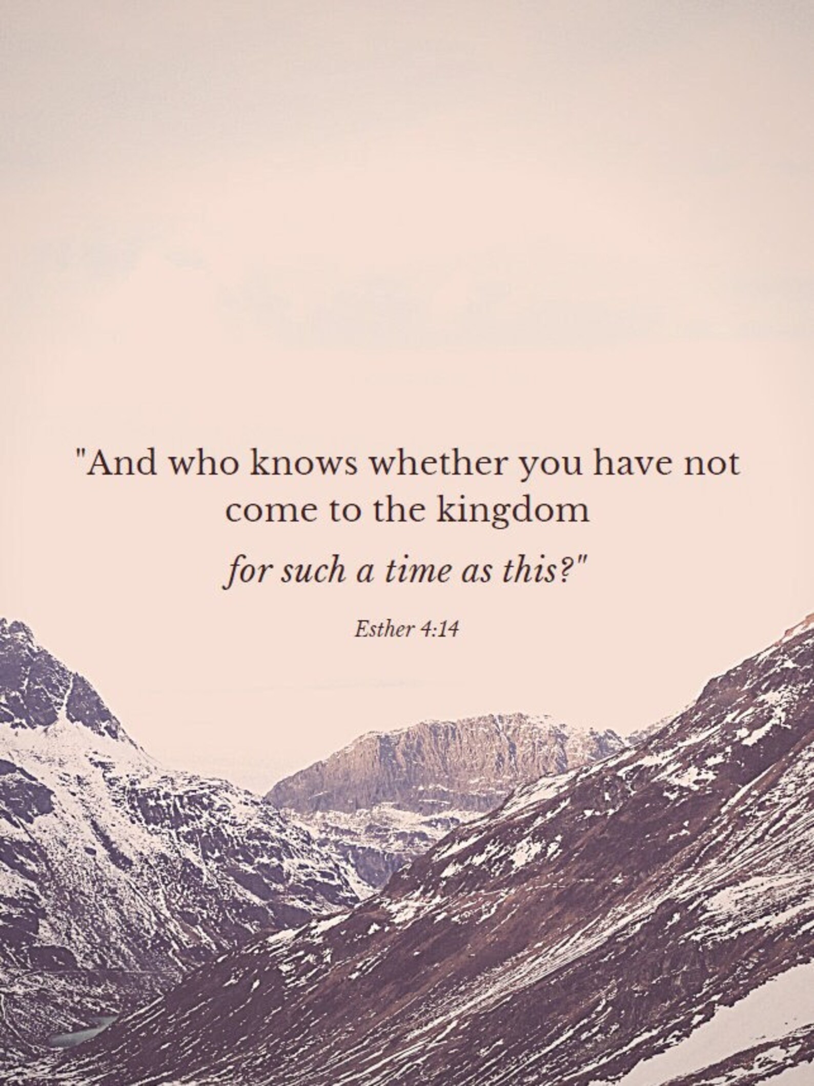 Esther 4:14 Art Print - Etsy