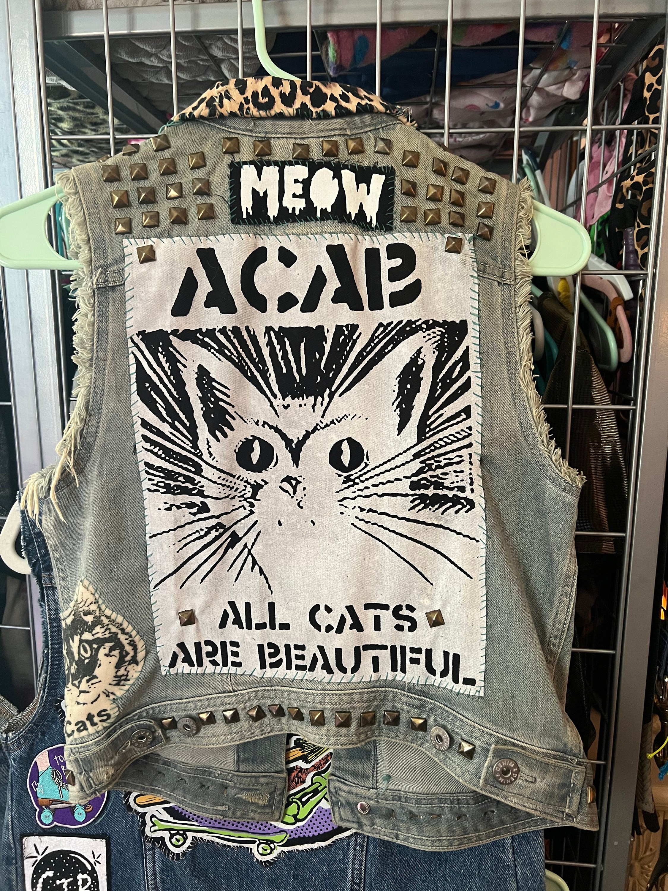 CUSTOM Handmade Denim Vests/battle Vests/punk Vest/rock and Roll Vest ...