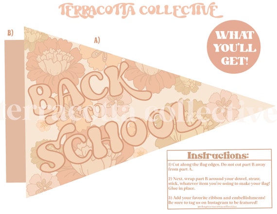 Back to School Flag Printable - Etsy