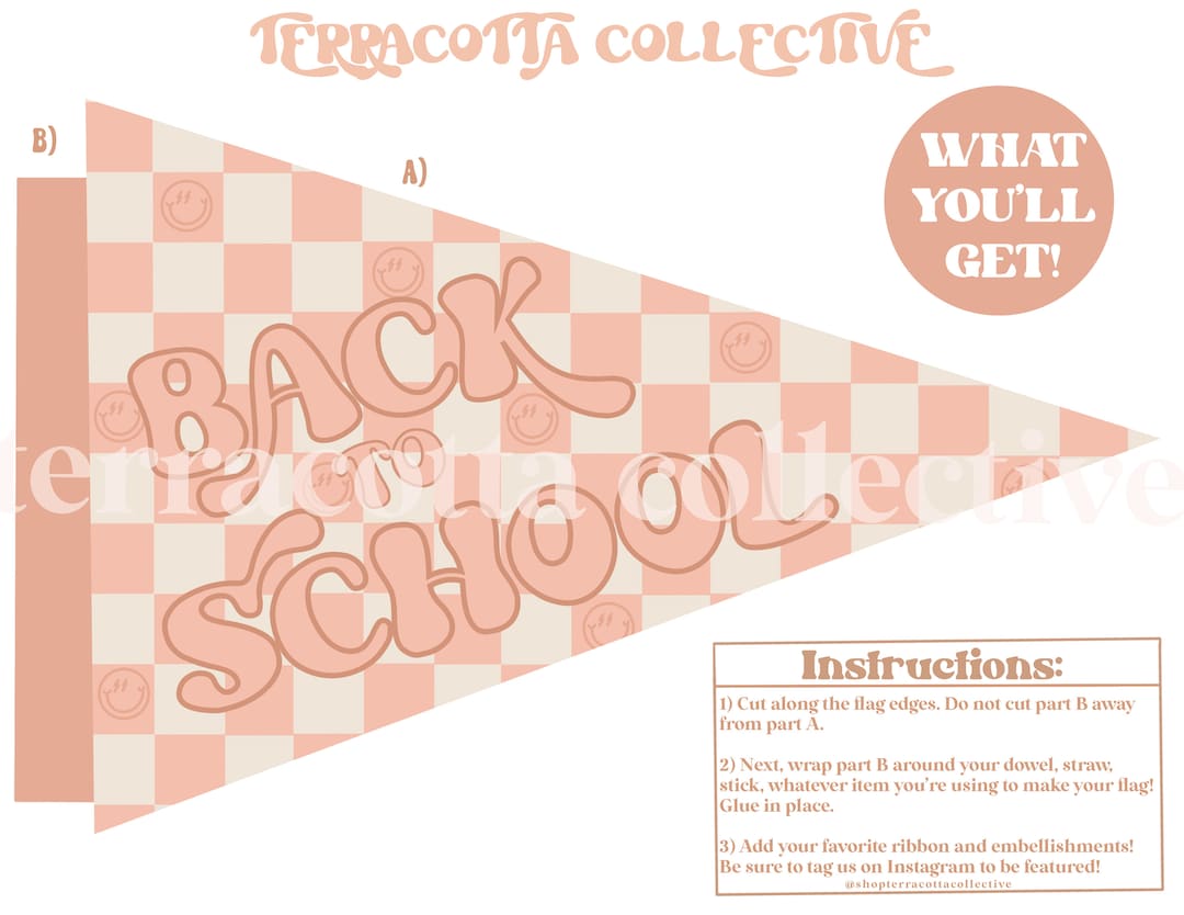 Back to School Flag Printable - Etsy