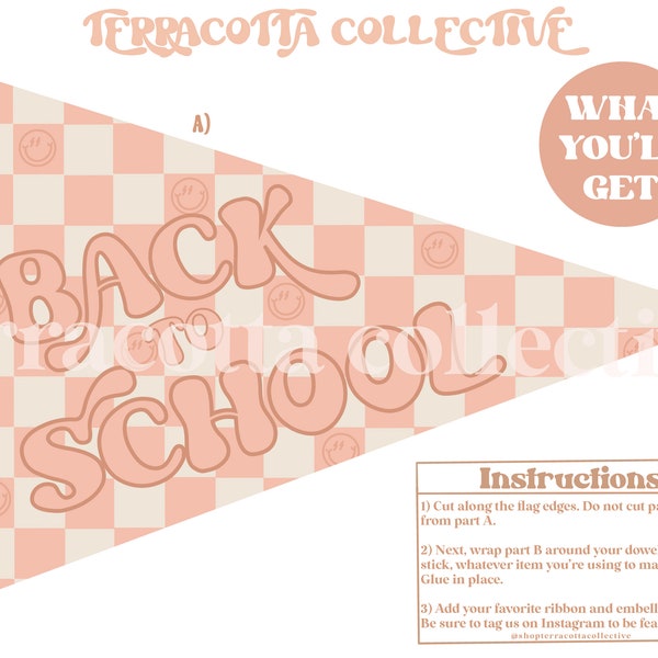 Back to School Flag Printable - Etsy