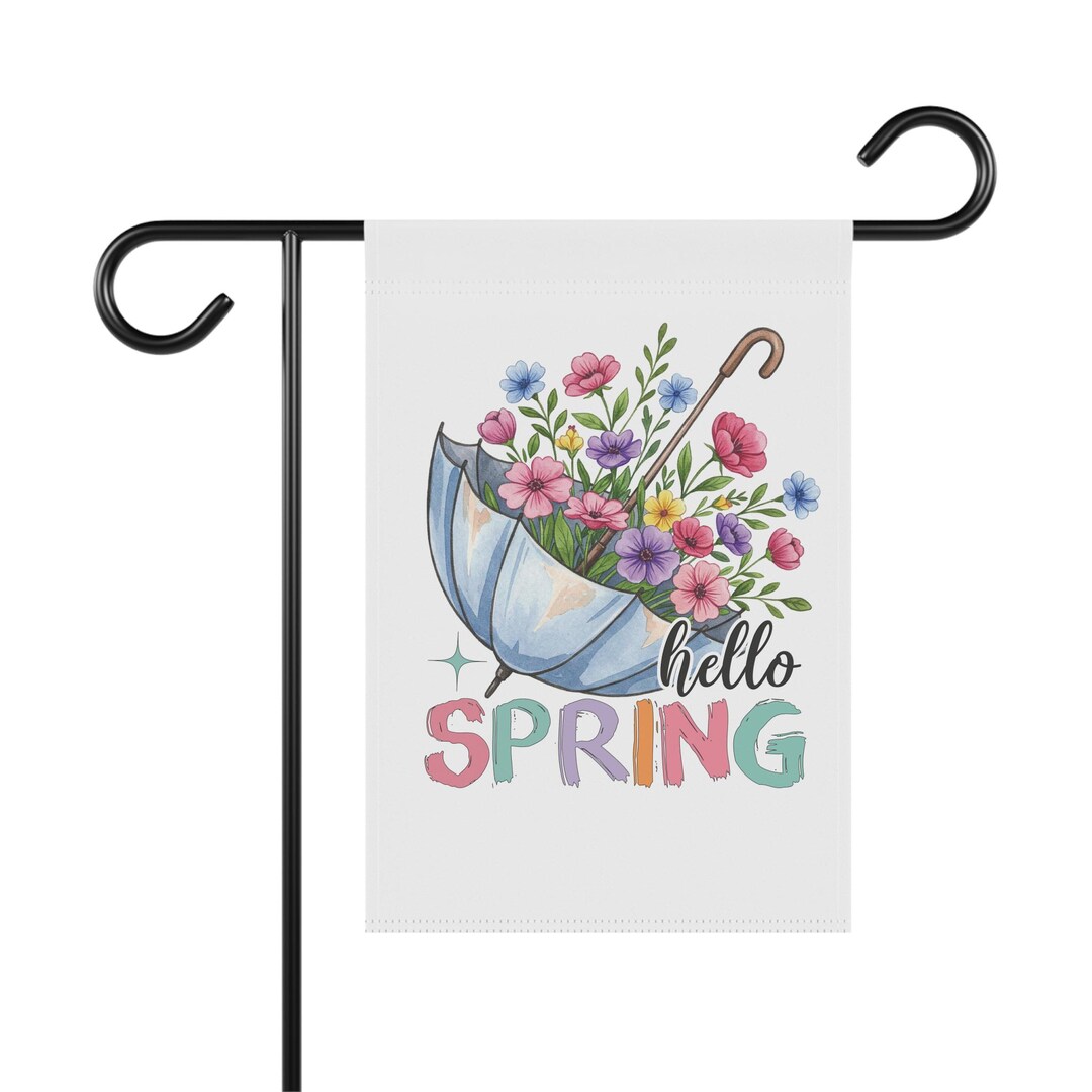 Spring Garden Banner | Colorful Floral Decor, Outdoor Flag, Home and ...