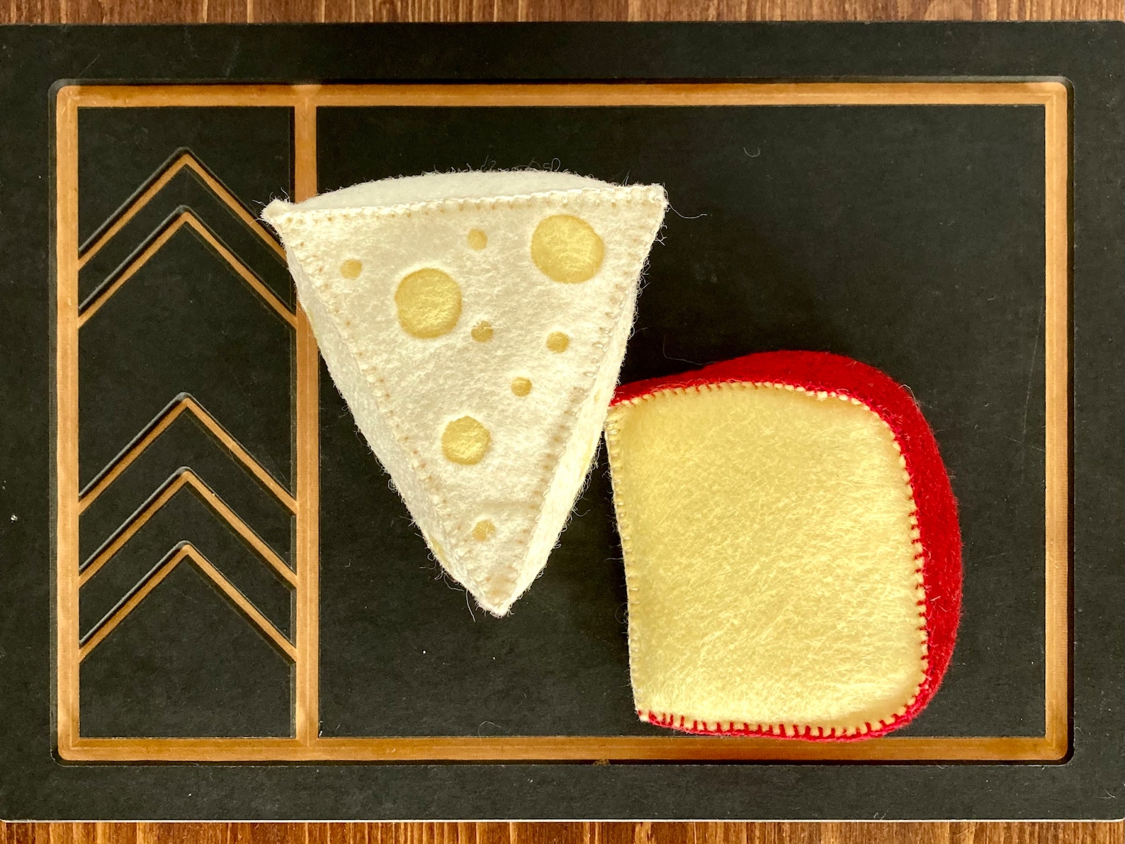 Handmade Felt Cheese Pair | Play Cheese Set | Pretend Play Kitchen Food ...