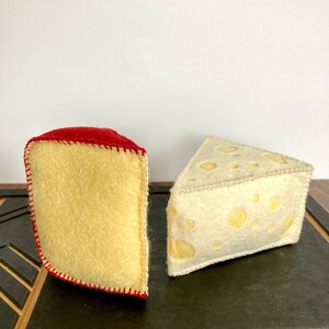 Handmade Felt Cheese Pair | Play Cheese Set | Pretend Play Kitchen Food ...