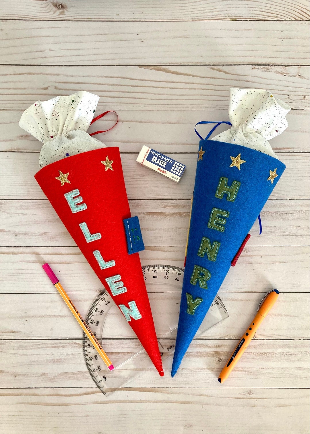 12 In. Felt School Cone | Back to School Cone | Personalized School ...